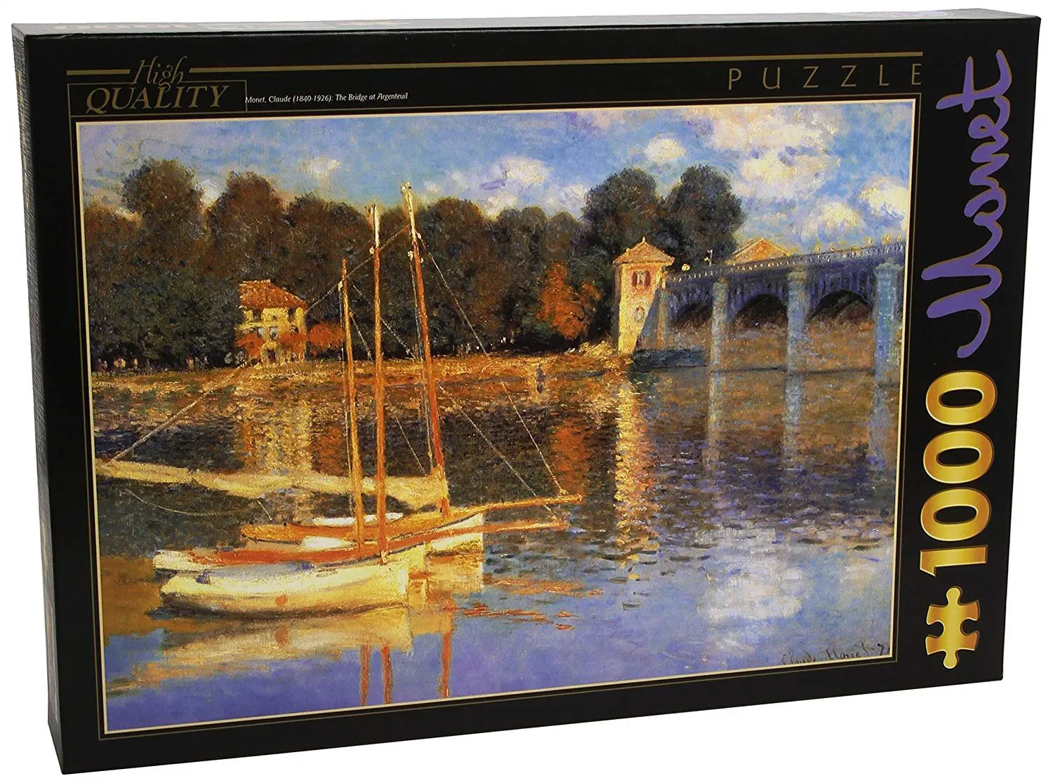 Puzzle Claude Monet: Most v Argenteuil, 1 000 dielikov