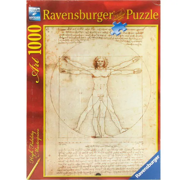 Puzzle Leonardo da Vinci: Vitruviánsky muž, 1 000 dielikov
